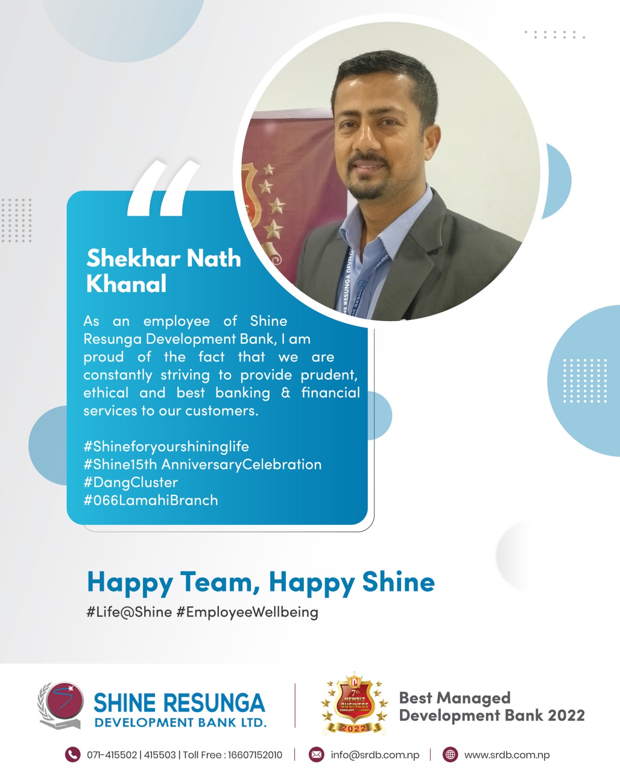 Employee Experience at Shine Resunga Development Bank Limited